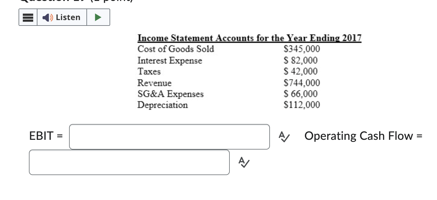 Solved A Operating Cash Flow = | Chegg.com