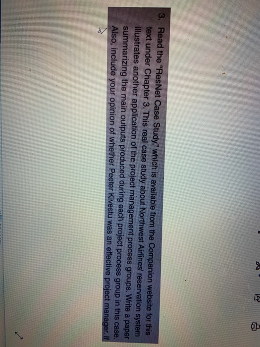 Read the "ResNet Case Study," which is available from | Chegg.com