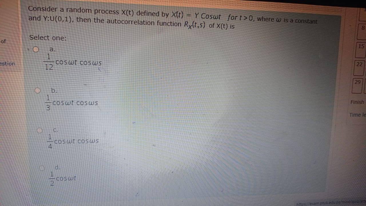 Solved Consider a random process X(t) defined by X(t) = Y | Chegg.com