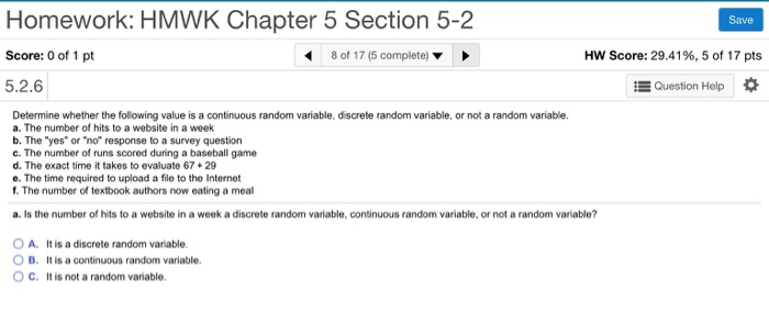 Solved Homework: HMWK Chapter 5 Section 5-2 Score: 0 of 1 pt | Chegg.com
