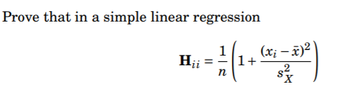 Solved Prove that in a simple linear regression 1 (xi - 2)2 | Chegg.com