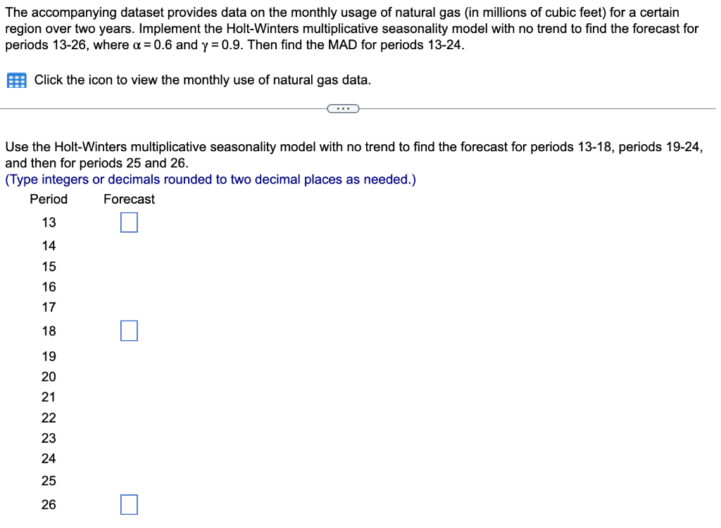 The accompanying dataset provides data on the monthly | Chegg.com