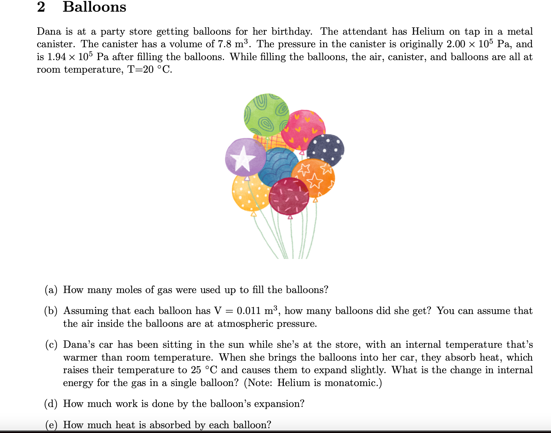 Solved Dana is at a party store getting balloons for her | Chegg.com