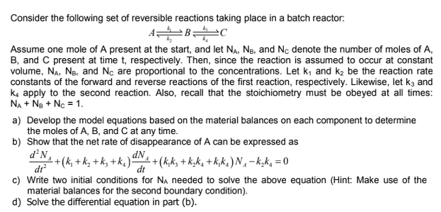 Solved Consider the following set of reversible reactions | Chegg.com