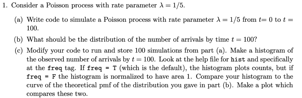 Solved I. Consider a Poisson process with rate parameter | Chegg.com