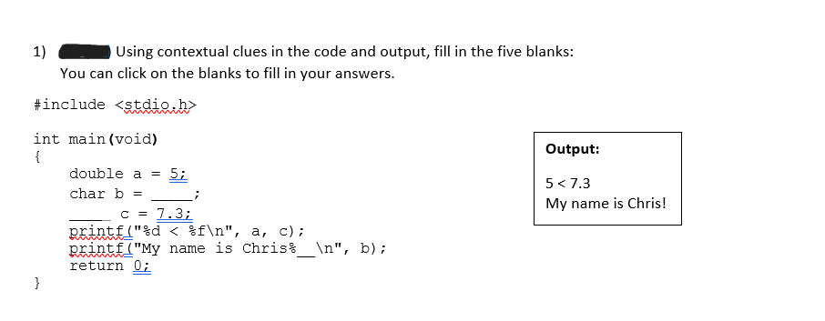 Solved 1) Using contextual clues in the code and output, | Chegg.com