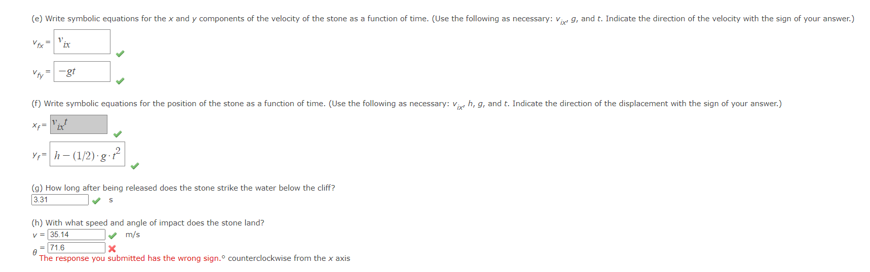 Solved (a) What are the coordinates of the initial position | Chegg.com
