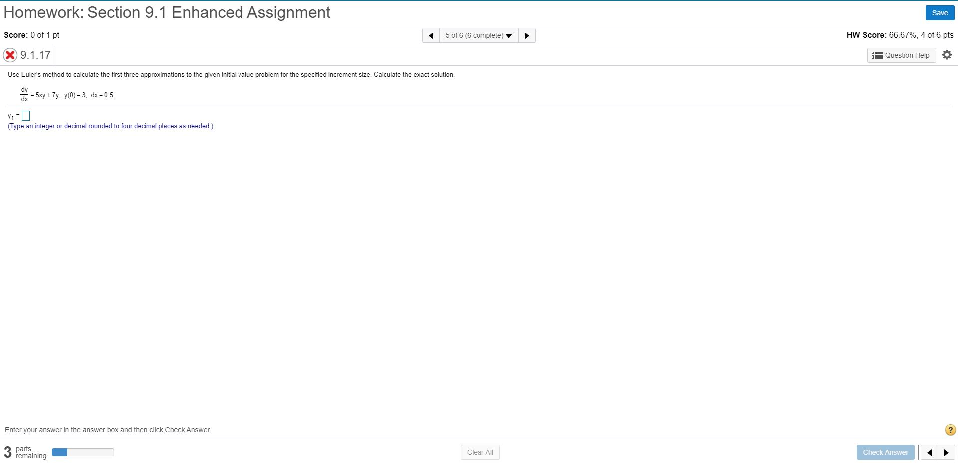 Solved Homework Section 9 1 Enhanced Assignment Save 5 Of 6