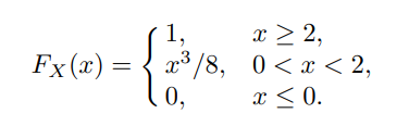 Solved Consider a continuous random variable X having | Chegg.com
