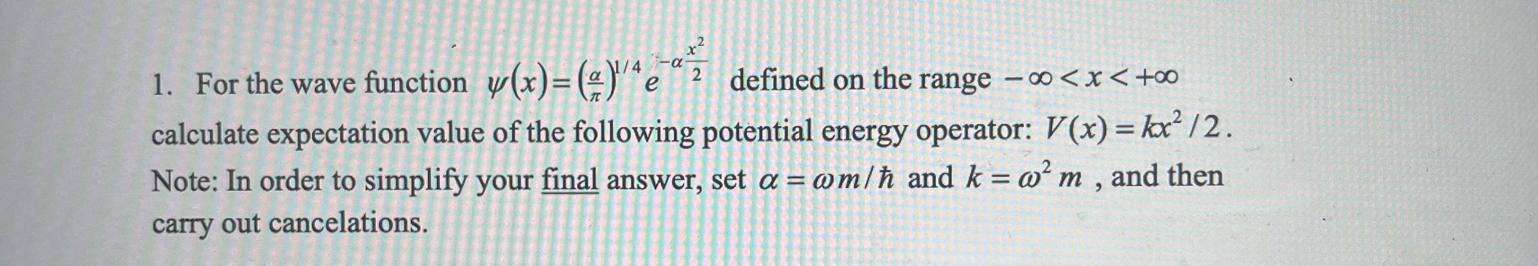 Solved For the wave function psi(x)=((alpha | Chegg.com