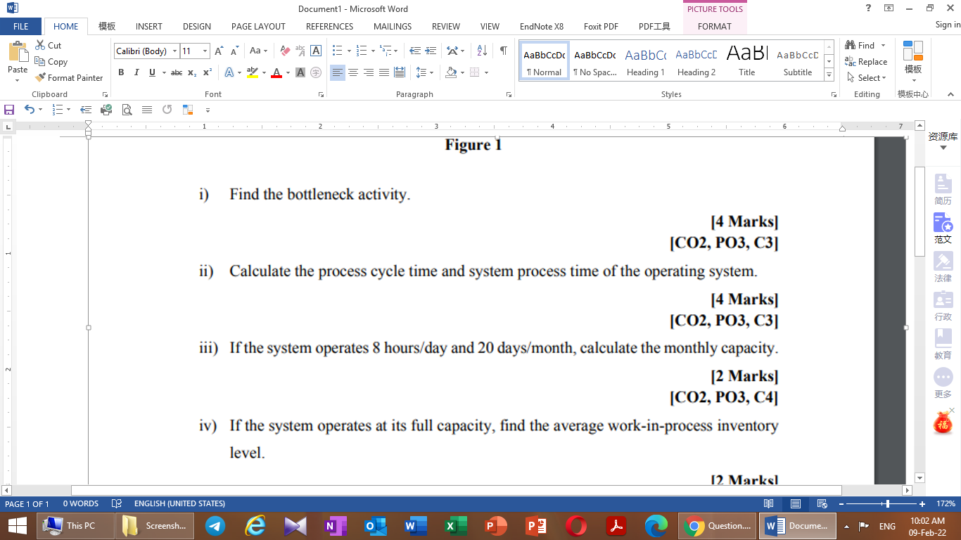 Solved w Document1 - Microsoft Word PICTURE TOOLS ? - 6 X | Chegg.com