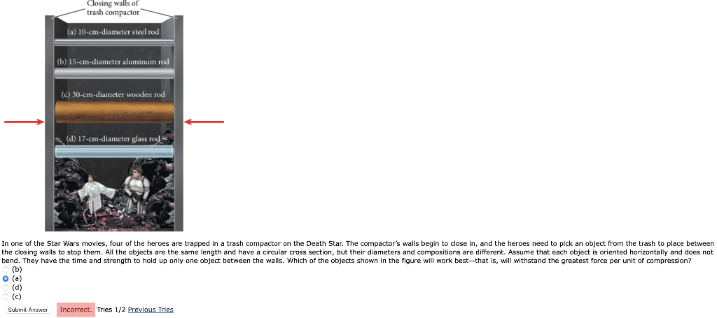Solved Closing walls of trash compactor (a) 10-cm-diameter | Chegg.com