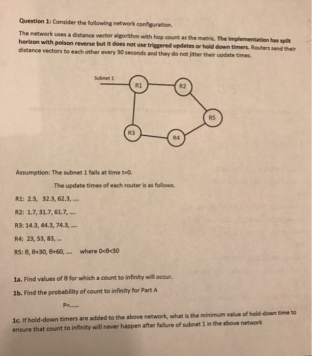 Solved Consider the following network configuration. The | Chegg.com