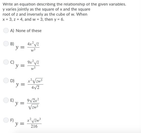 Solved Write An Equation Describing The Relationship Ot The