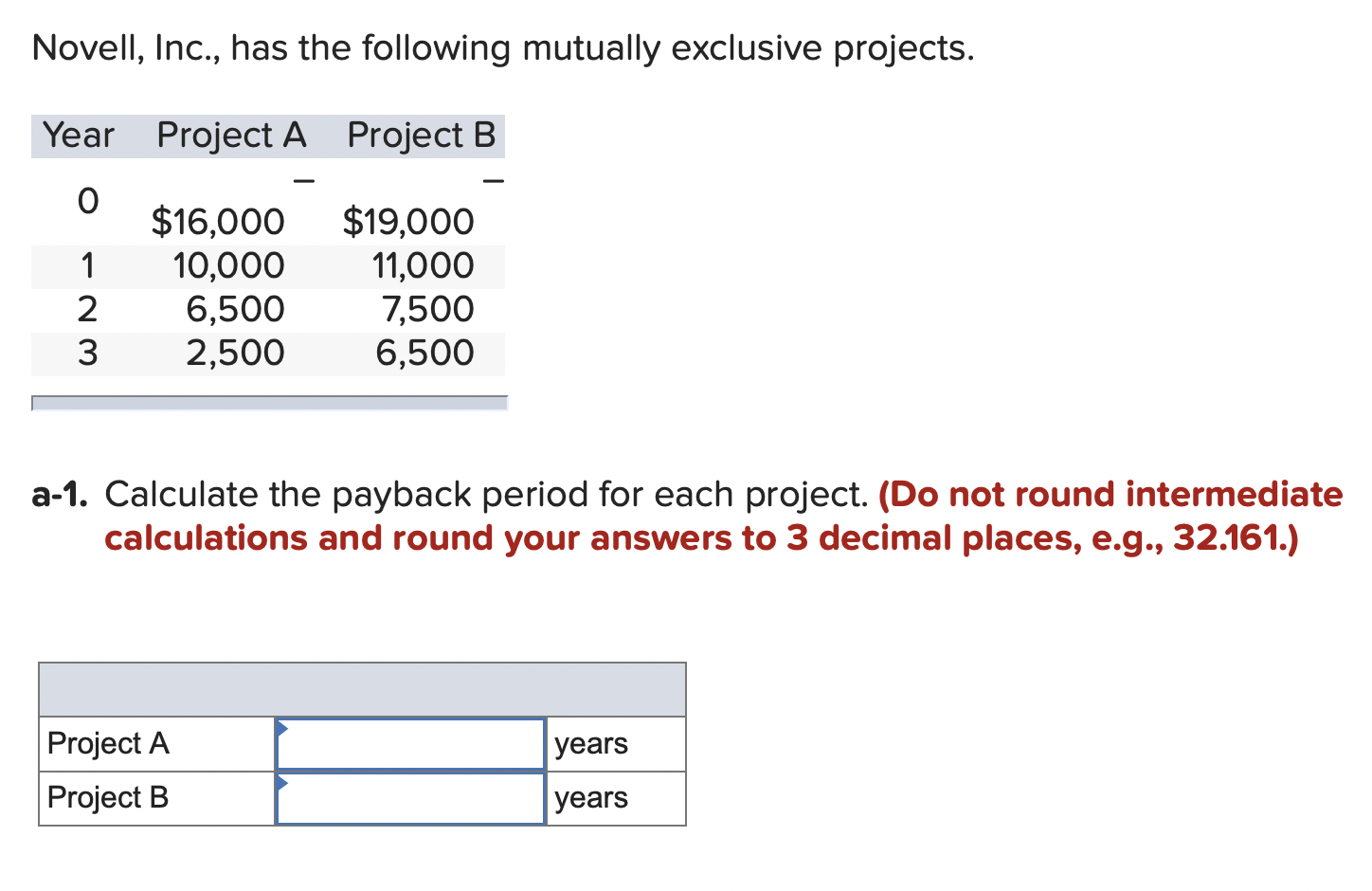 Solved Novell, Inc., has the following mutually exclusive | Chegg.com