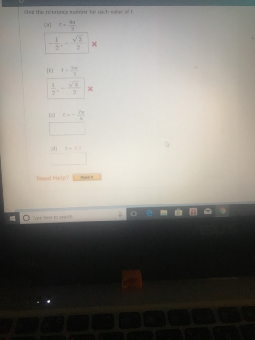 Solved Find the reference number for each value of t. | Chegg.com