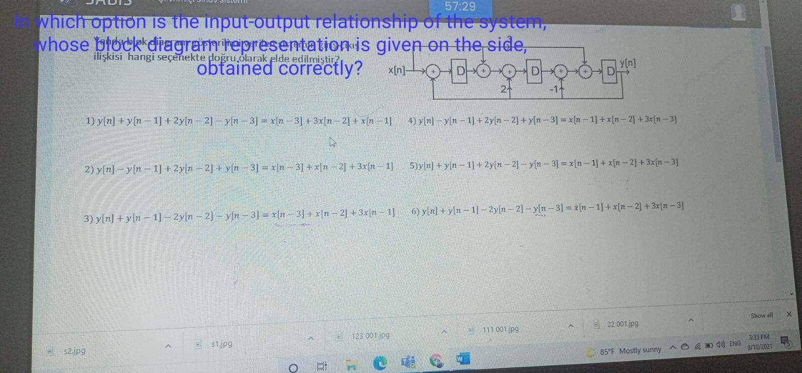 Solved 57:29 which option is the input-output relationship | Chegg.com