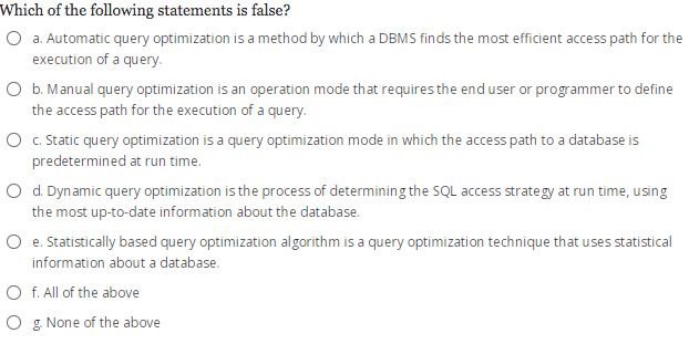 Solved Which of the following statements best defines | Chegg.com