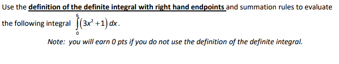 Solved Use the definition of the definite integral with | Chegg.com