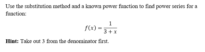 Solved Use the substitution method and a known power | Chegg.com