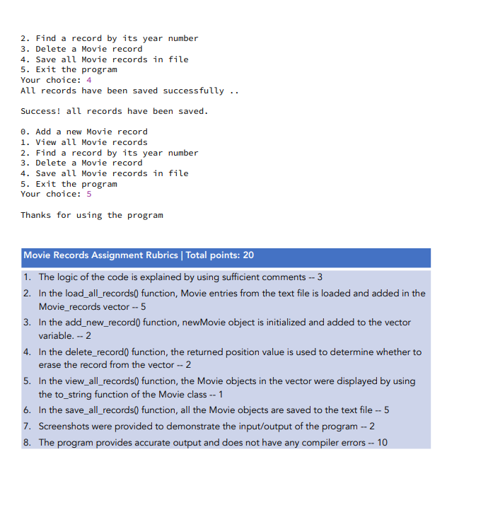 Solved Lab Homework #2: The Movie Collection Object In this | Chegg.com