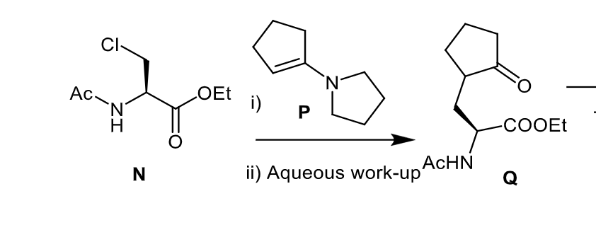 Solved CI N Ac COEU i) ZI Р COOEt N AcHN ii) Aqueous work-up | Chegg.com