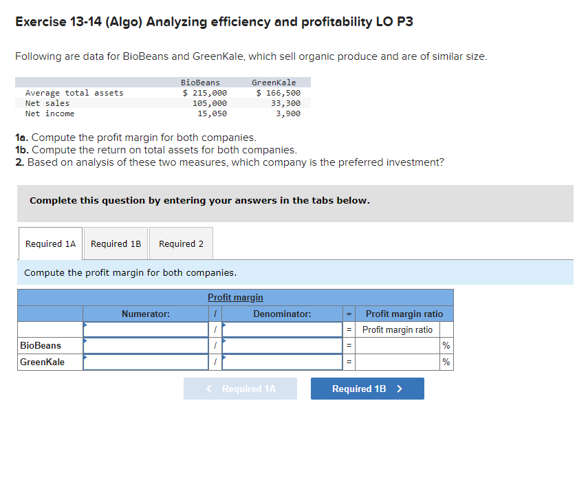 Solved Exercise 13-14 (Algo) Analyzing efficiency and | Chegg.com
