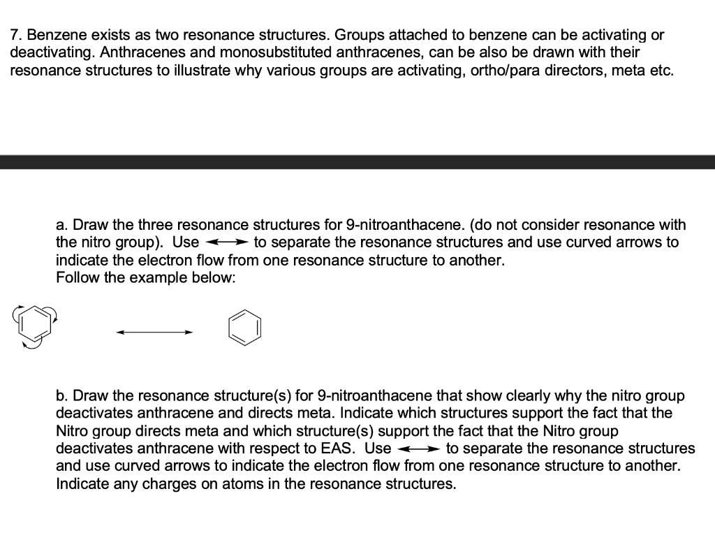 Solved 7. Benzene exists as two resonance structures. Groups | Chegg.com