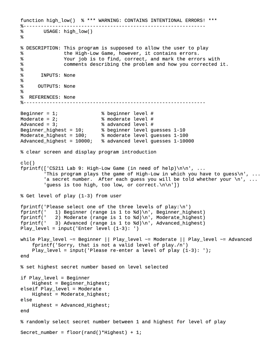 BE 1500 - Programming and Computation for Engineers | Chegg.com