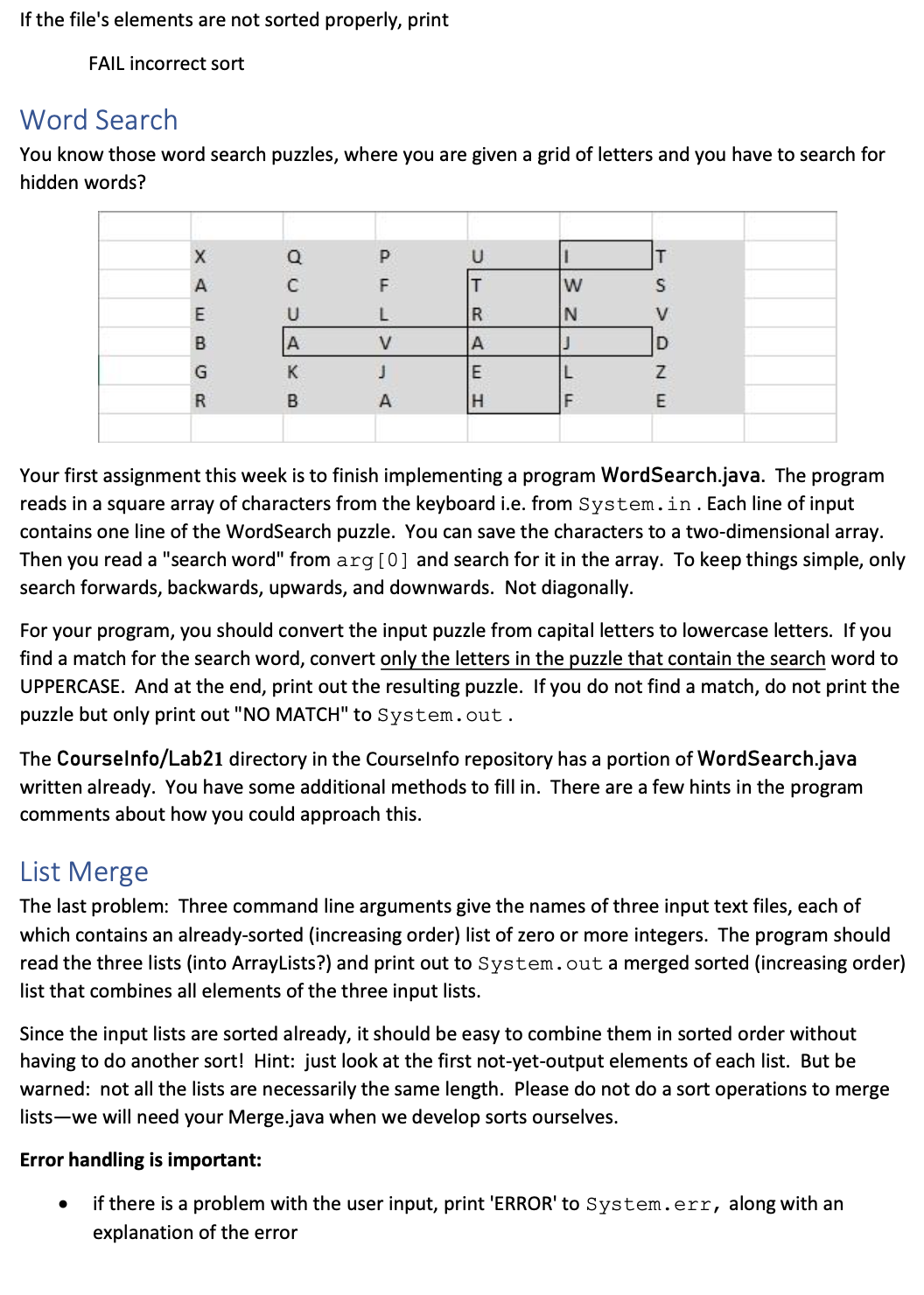Solved Bubble Sort The Lab21 directory in the Courselnfo | Chegg.com