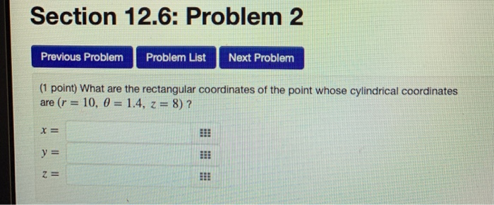 Solved Section 12.6: Problem 2 Previous Problem Problem List | Chegg.com