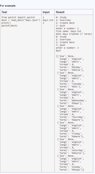 Solved When the user selects option 2 Create Deck, the | Chegg.com
