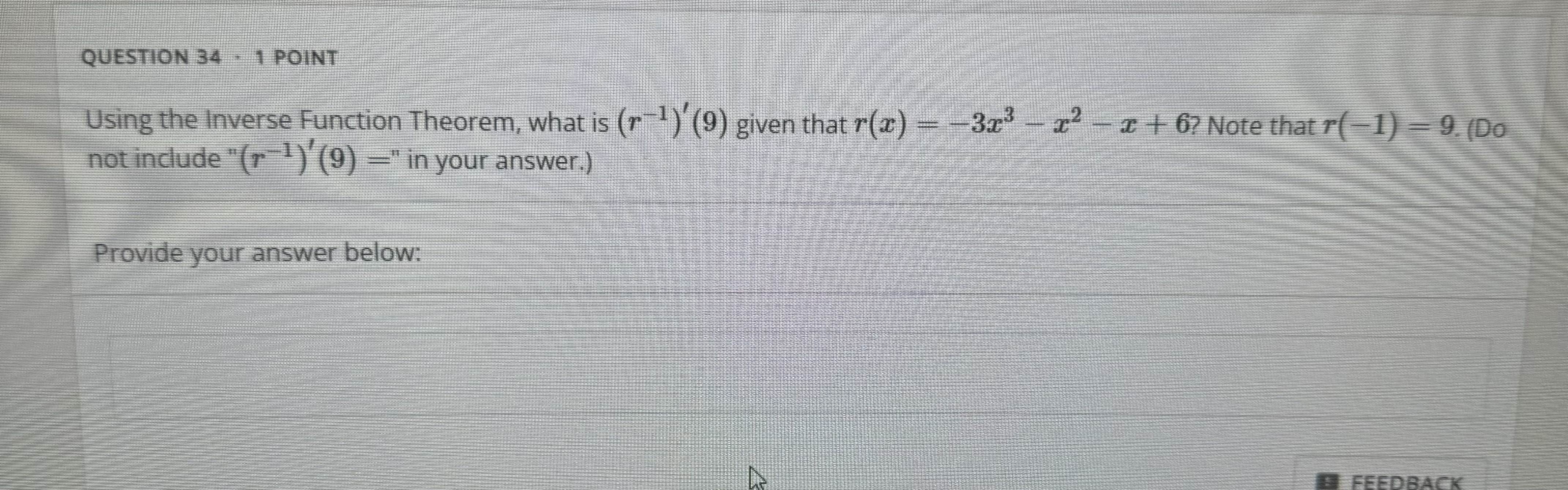 Solved Using The Inverse Function Theorem What Is R−1′9 