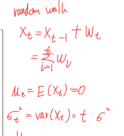 Solved why the variance of random walk is = t * sigma | Chegg.com