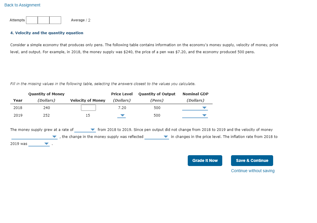 Solved Back to Assignment Attempts Average/2 4. Velocity and | Chegg.com