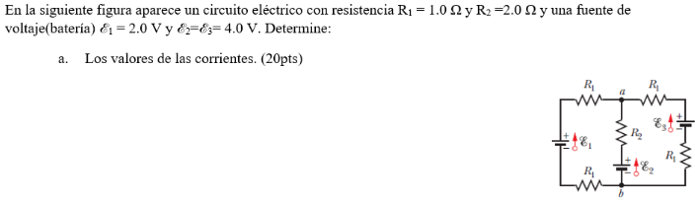 Solved En la siguiente figura aparece un circuito eléctrico | Chegg.com