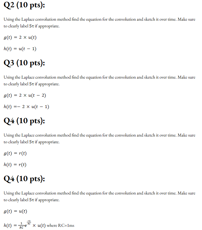 Solved Using the Laplace convolution method find the | Chegg.com