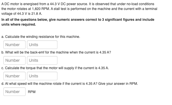 Solved A DC generator produces a no-load (zero current) | Chegg.com