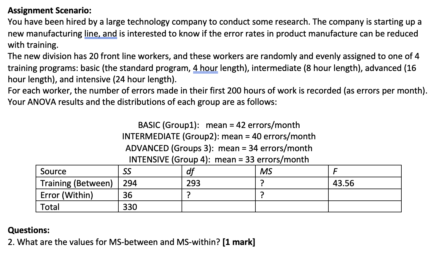 Solved Assignment Scenario: You have been hired by a large | Chegg.com
