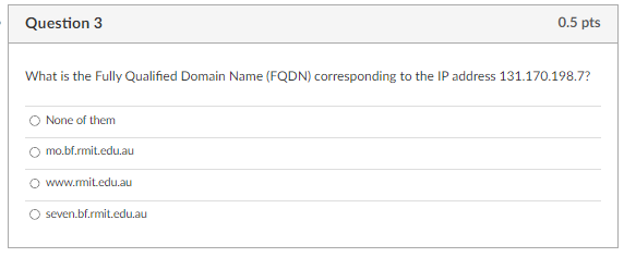 Solved What is the Fully Qualified Domain Name (FQDN) | Chegg.com