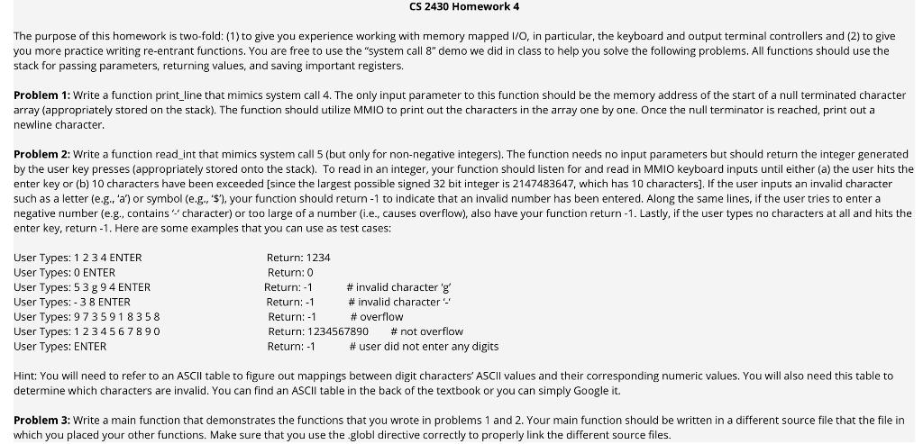 Solved The purpose of this homework is two-fold: (1) to give | Chegg.com
