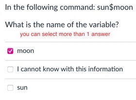 Solved Rstudio In the following command: sun$moonWhat is the | Chegg.com
