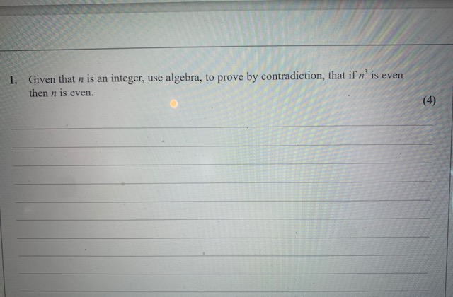 Solved 1. Given that n is an integer, use algebra, to prove | Chegg.com