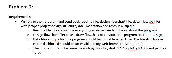Solved Requirements: - Write a python program and send back | Chegg.com