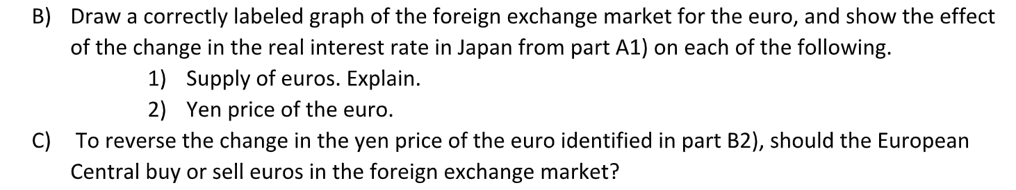 Solved B) Draw a correctly labeled graph of the foreign | Chegg.com