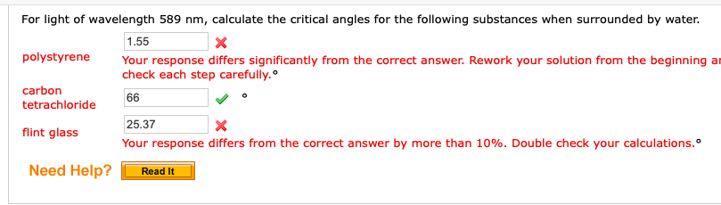 Solved For light of wavelength 589 nm, calculate the | Chegg.com