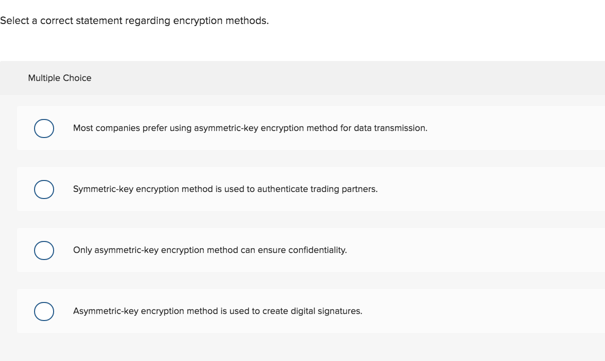 Solved Select a correct statement regarding encryption | Chegg.com