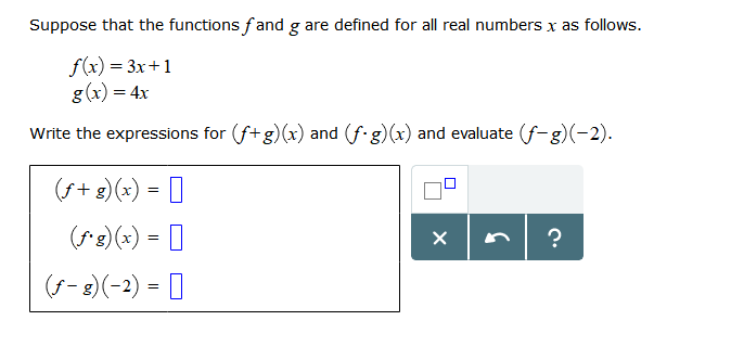 Solved Suppose that the functions fand g are defined for all | Chegg.com