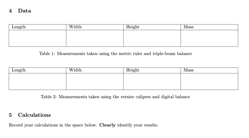Solved In this lab you will calculate the density of an | Chegg.com