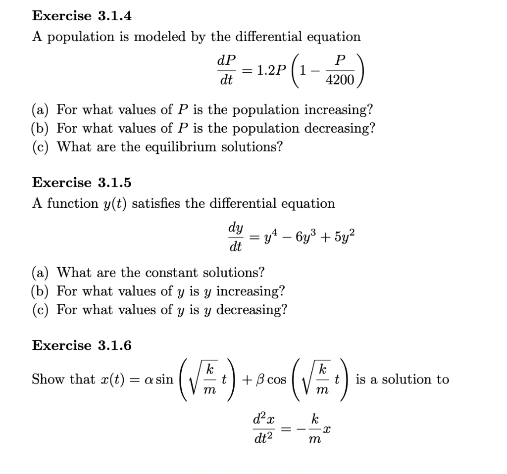 Solved A population is modeled by the differential equation | Chegg.com